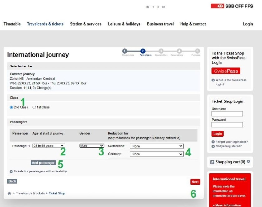 How to Book Tickets on the SBB website | ShowMeTheJourney